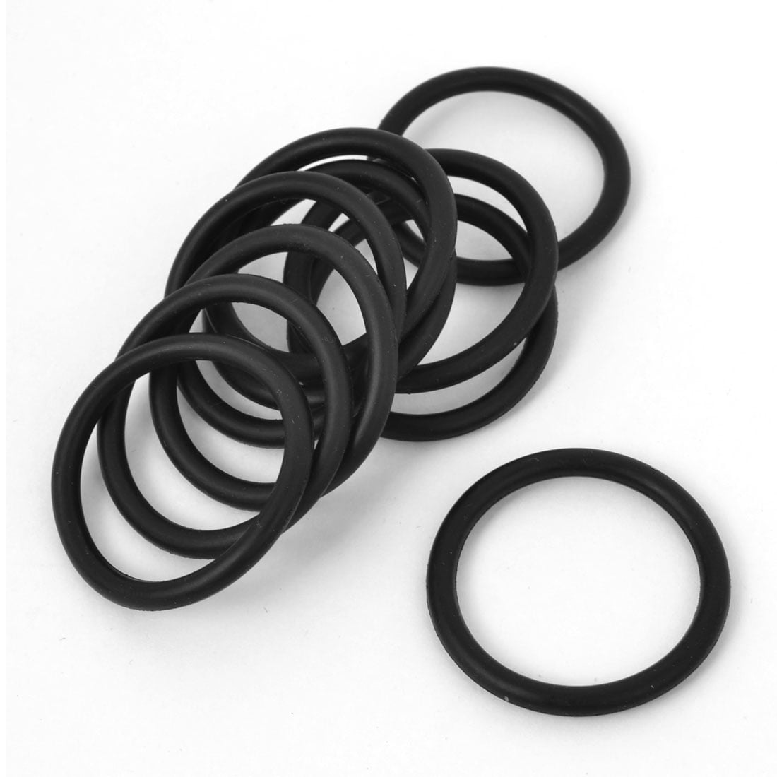 10 Pcs 35mm External Dia 3mm Thick Black Rubber Oil Filter Sealing ...