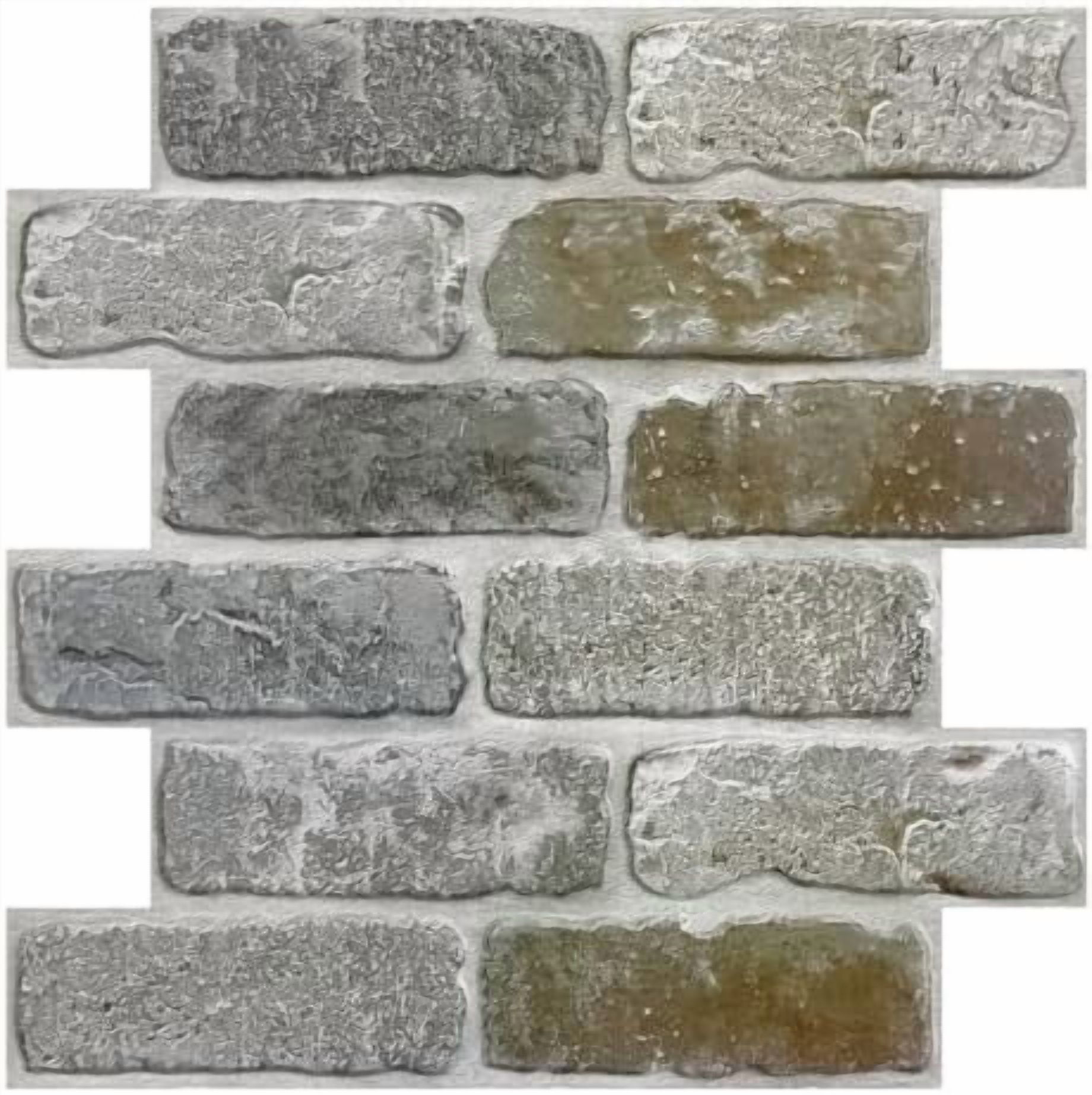 10 Pcs 3D Faux Brick Wall Panel, Peel and Stick Brick Wall Tiles, 12 ...