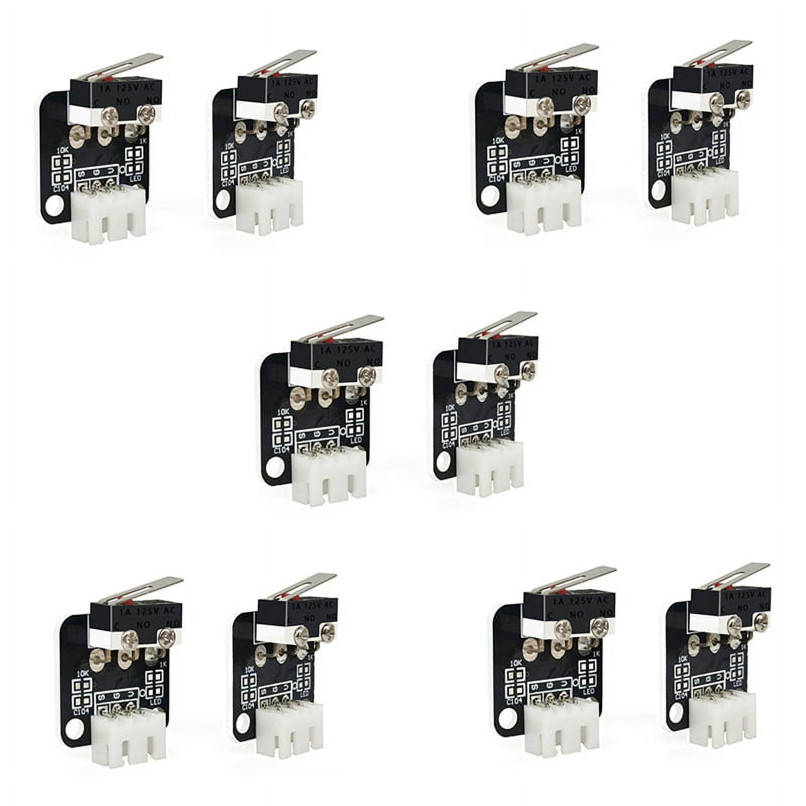 10 Pcs 3D Printer Part End Stop Limit Switch 3 Pin Compatible with CNC RAMPS 1.4 RepRap 3D ...