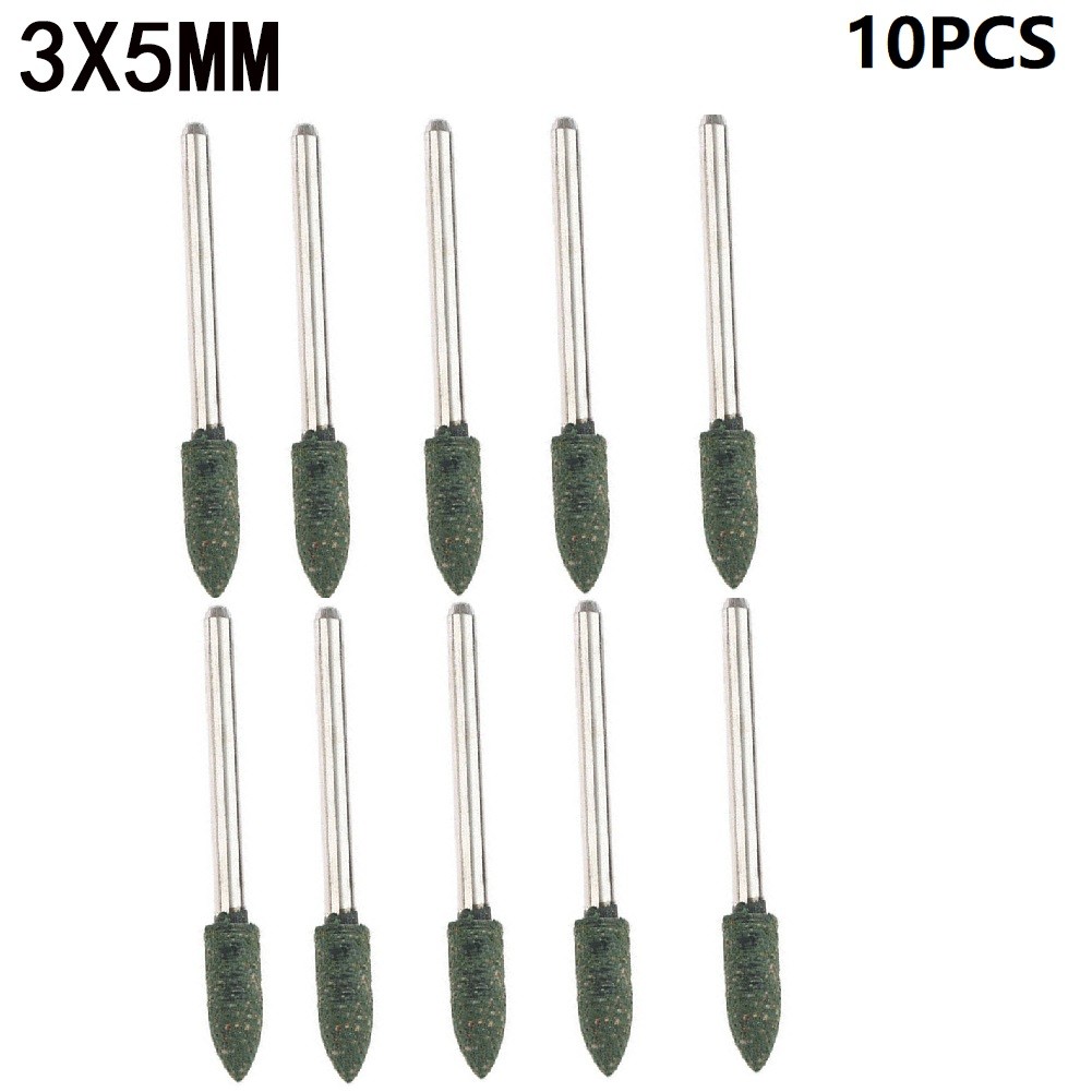 10 Pcs 4-12mm conical Rubber Polishing Point Bit 3mm Shank Rotary Tools ...
