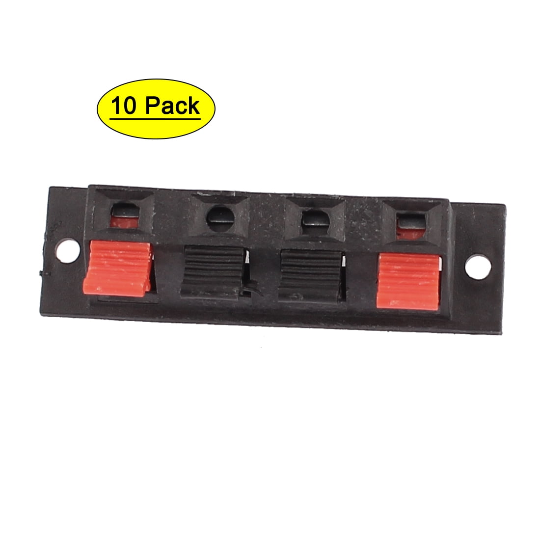 10 Pcs 4 Way Push Release Connector Plate Stereo Speaker Terminal Strip ...