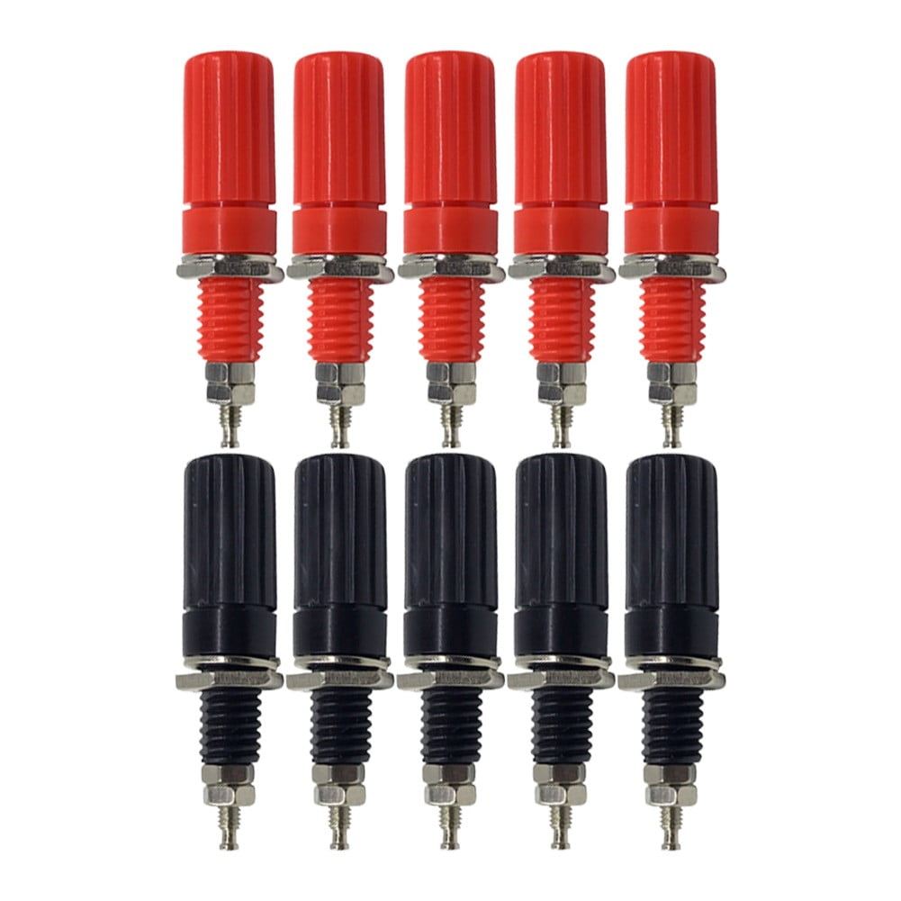 10 Pcs 4MM Banana Socket Binding Post Banana Plug Electrical Connector ...