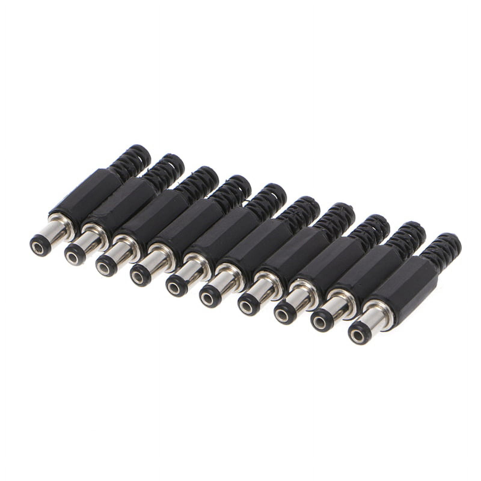 10 Pcs 5.5x2.1mm Male for DC In-Line Plug Socket Jack Connector Adapter ...