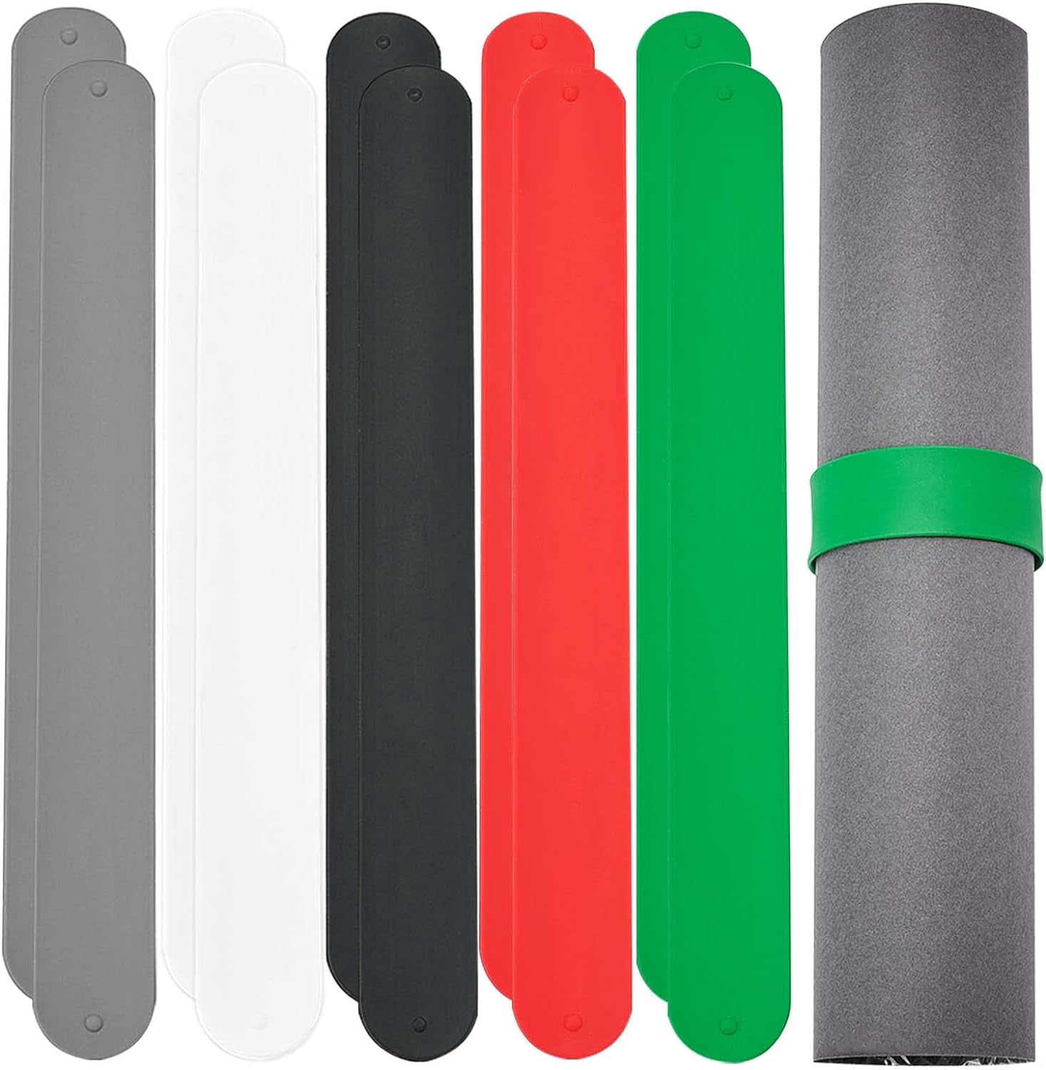 10 Pcs 5 Colors Silicone Covered Metal Strips 8-1/2" in Length Silicone ...