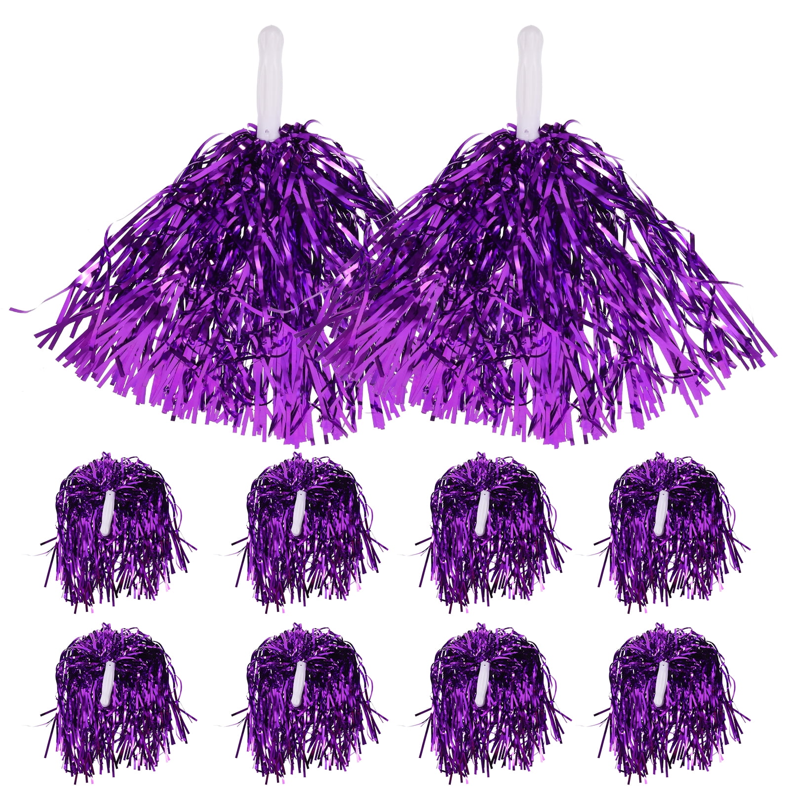10 Pcs/5 Gliter Pompoms for Cheerleaders Baseball Cheerleading Pom Poms ...