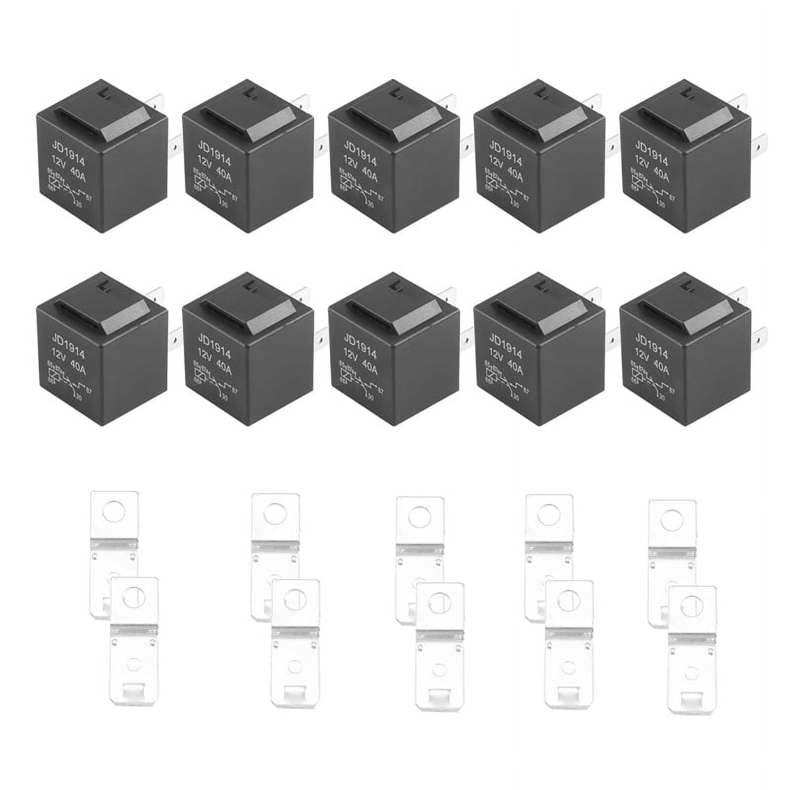 10 Pcs 5 Pin 12V Relay Switch (SPDT) (30/40 Amp) 12 Volt Automotive ...
