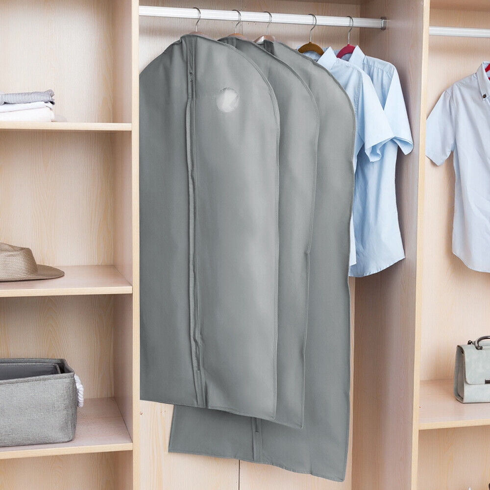10 Pcs 50" Garment Bag Suit Storage Cover Long Dress Clothes Coat Dust ...