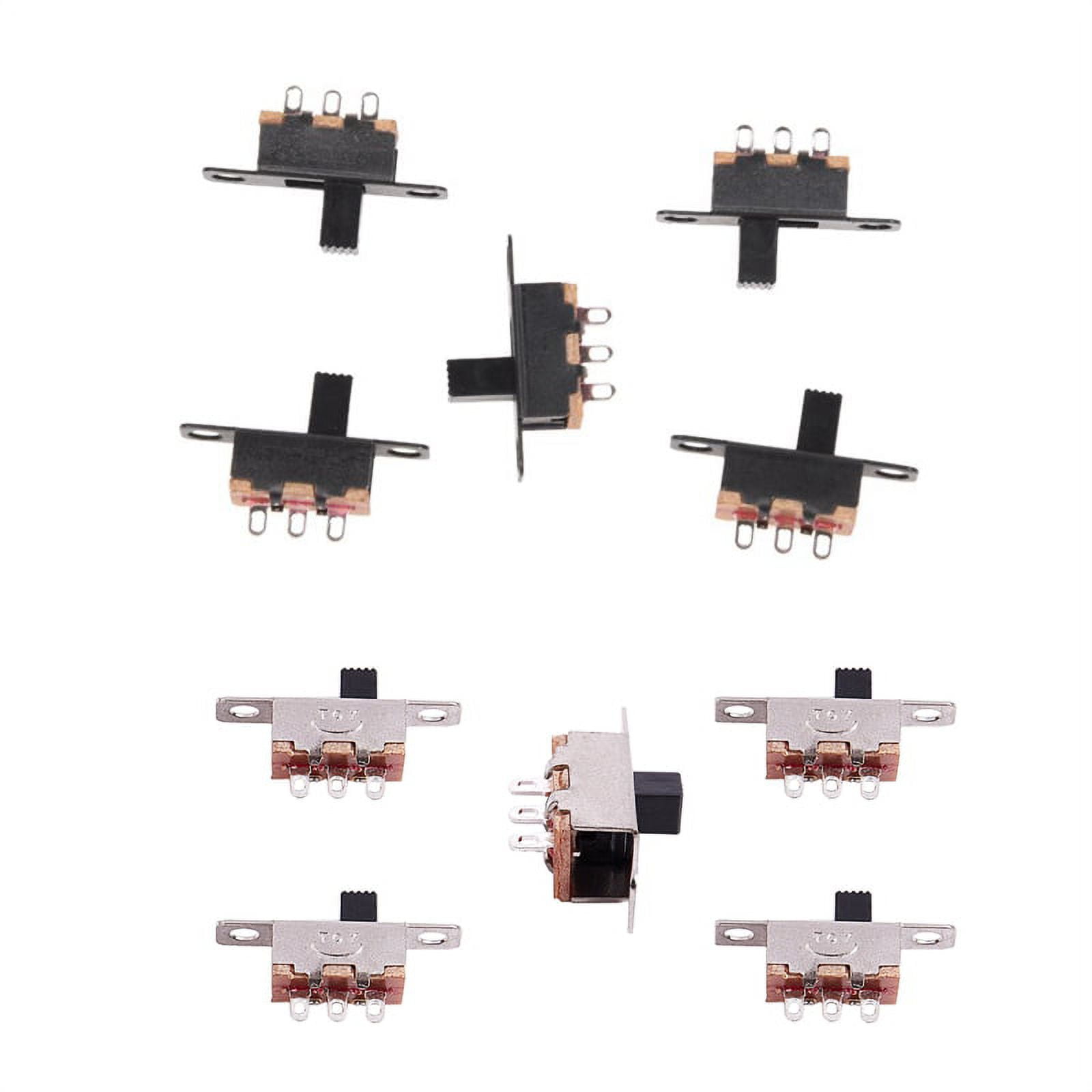 10 Pcs 50V 0.5A 3 Pin 2 Position On/OFF 1P2T SPDT Slide Switch 3 Pin,5 ...