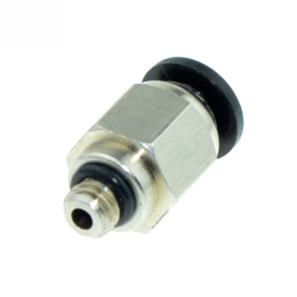10 Pcs 5mm / M5 Male Thread 4mm OD Tube Push In Joint Black Pneumatic ...