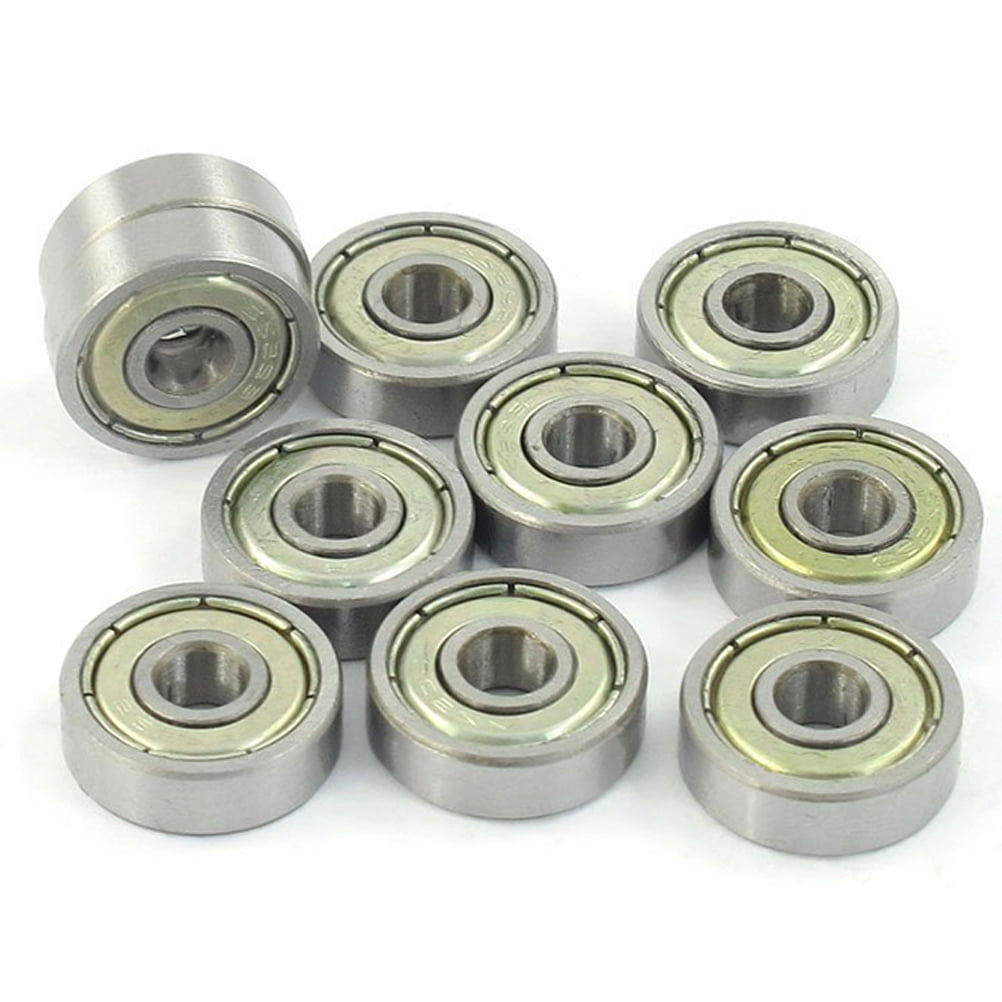 unbranded 10 Pcs Groove Radial Ball Bearing 625ZZ Bearings Steel Silver ...