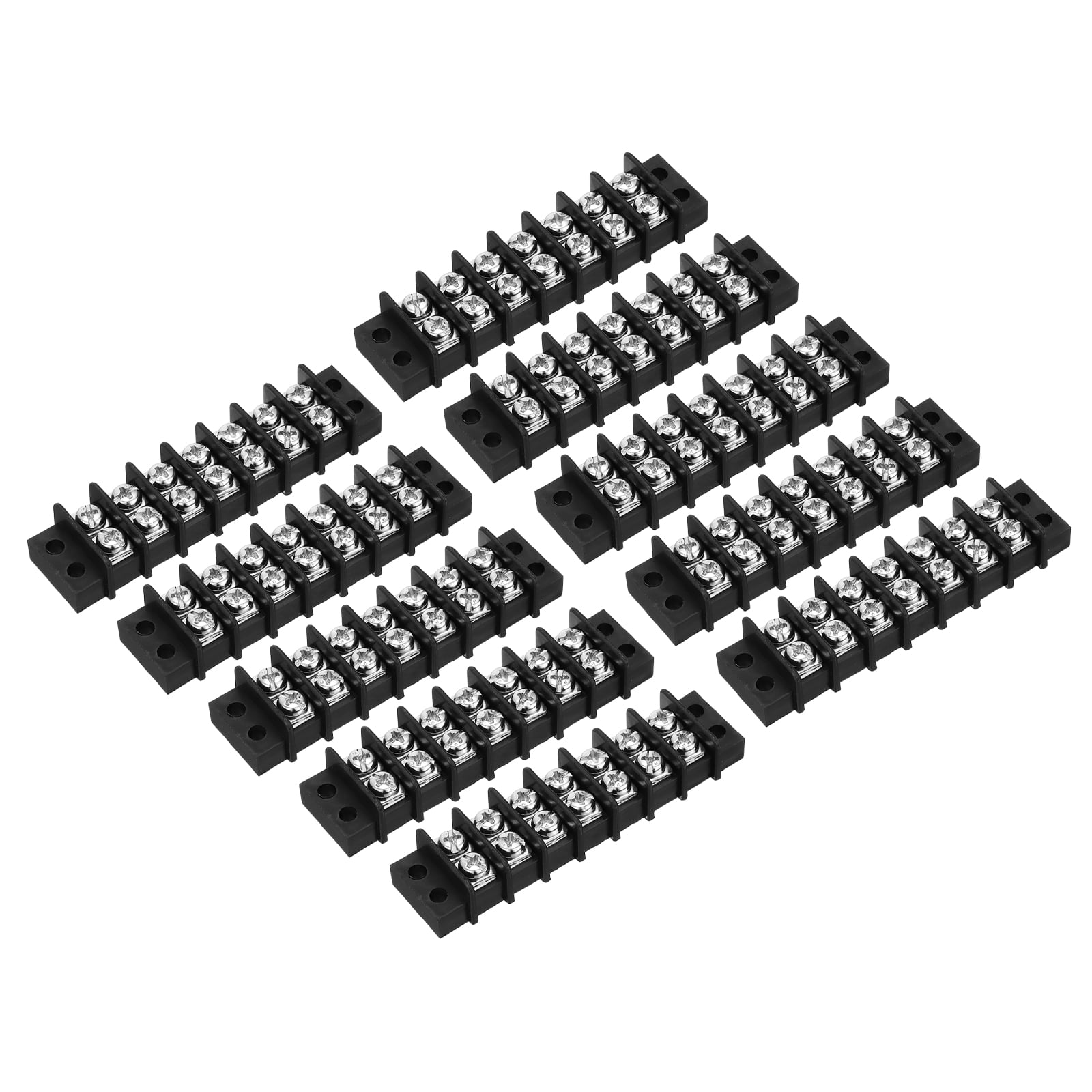 10 Pcs 7 Positions Terminal Block 300V 20A 9.5mm Pitch Dual Rows 7 ...