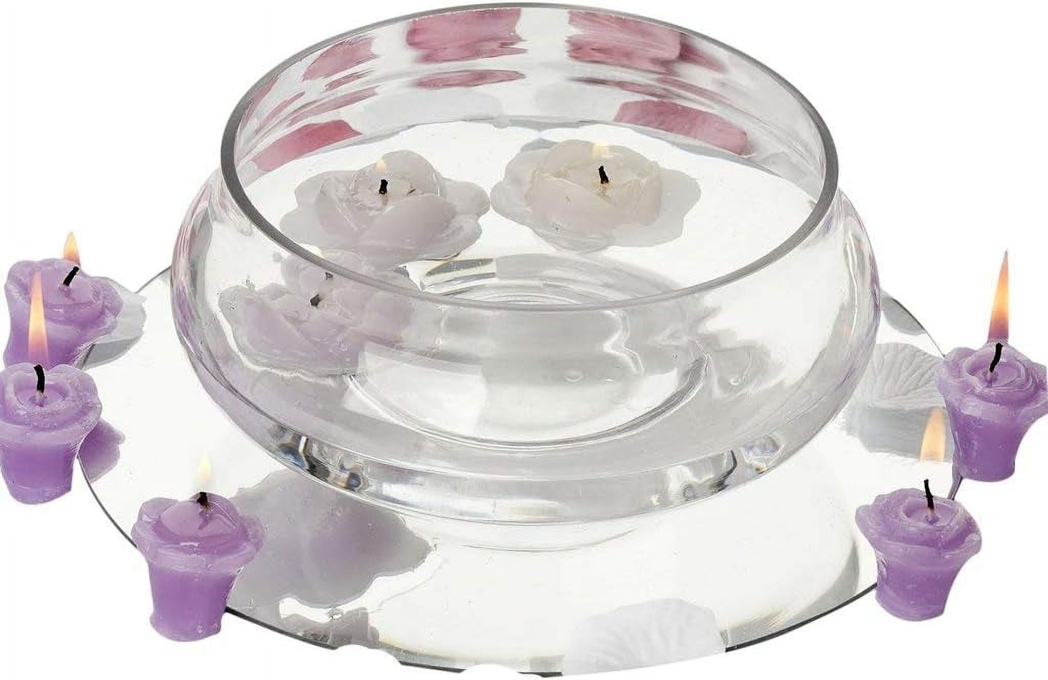 10 pcs 7" Wide Clear Floating Candle Glass Vase Bowls for Wedding Party ...