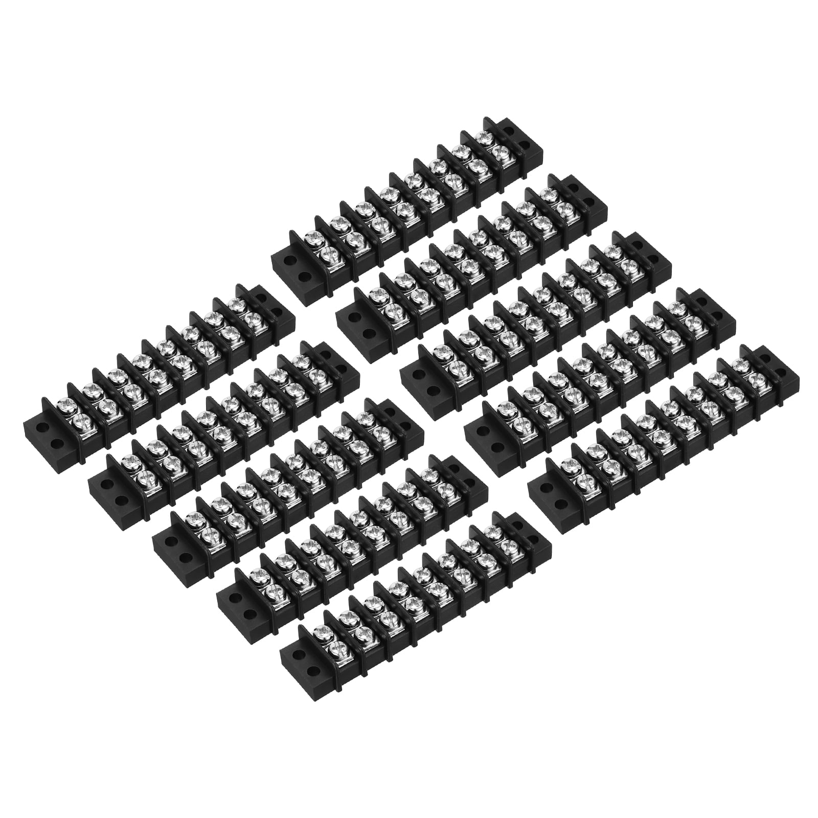 10 Pcs 8 Positions Terminal Block 300V 20A 9.5mm Pitch Dual Rows 8 ...
