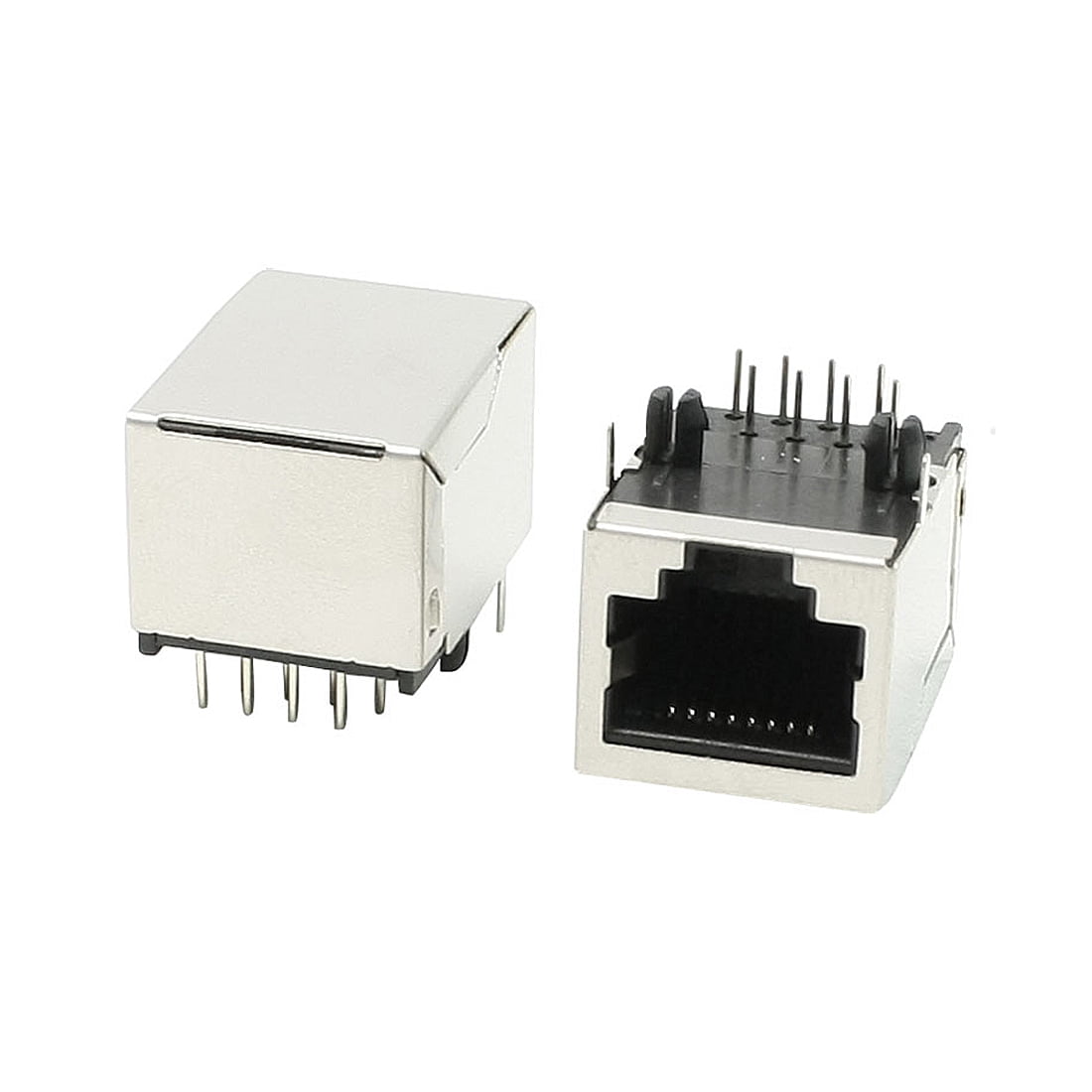 10 Pcs 8P8C Right Angle Pins RJ45 PCB Plug-in Type Jacks Sockets 20mm ...