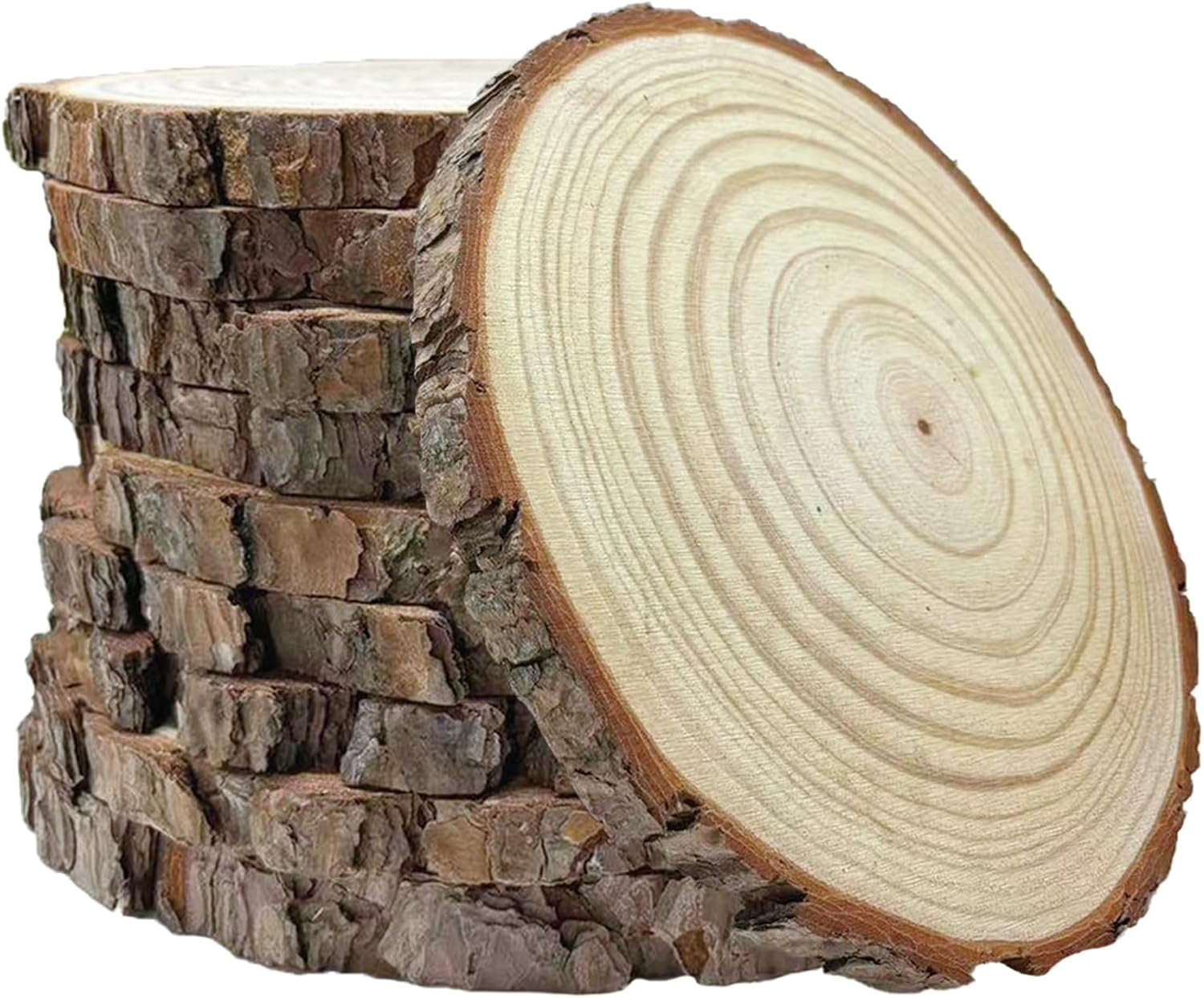 10 Pcs 9-10 Inch Unfinished Wood Slices for Centerpieces,Natural Wood ...