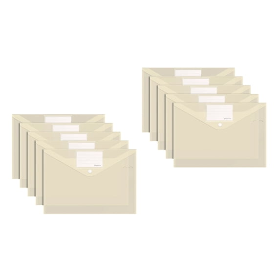 10 Pcs A 4 Clear Document Organizers File Folders Document Wallets ...