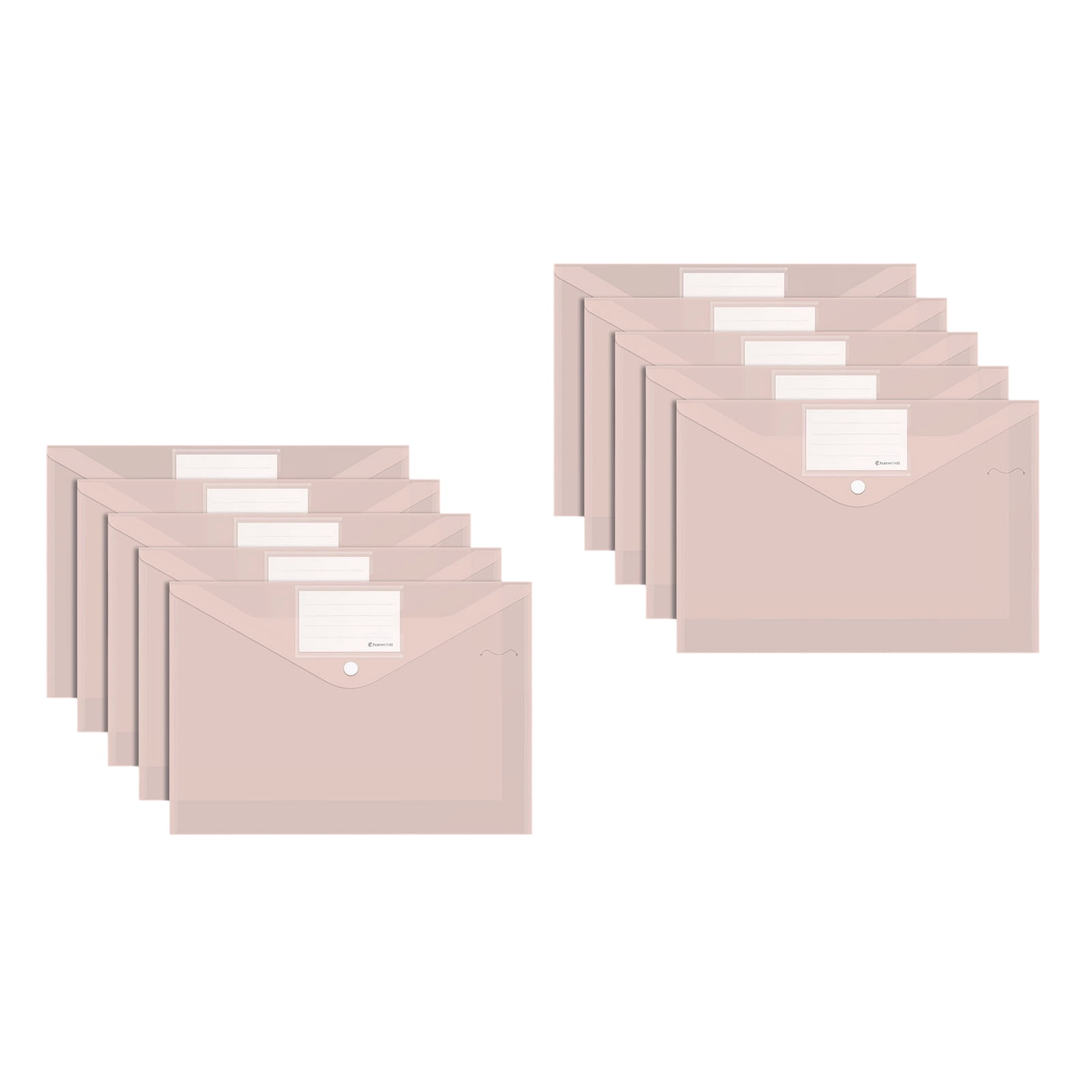 10 Pcs A 4 Document Wallets File Folders Clear Document Folder with ...