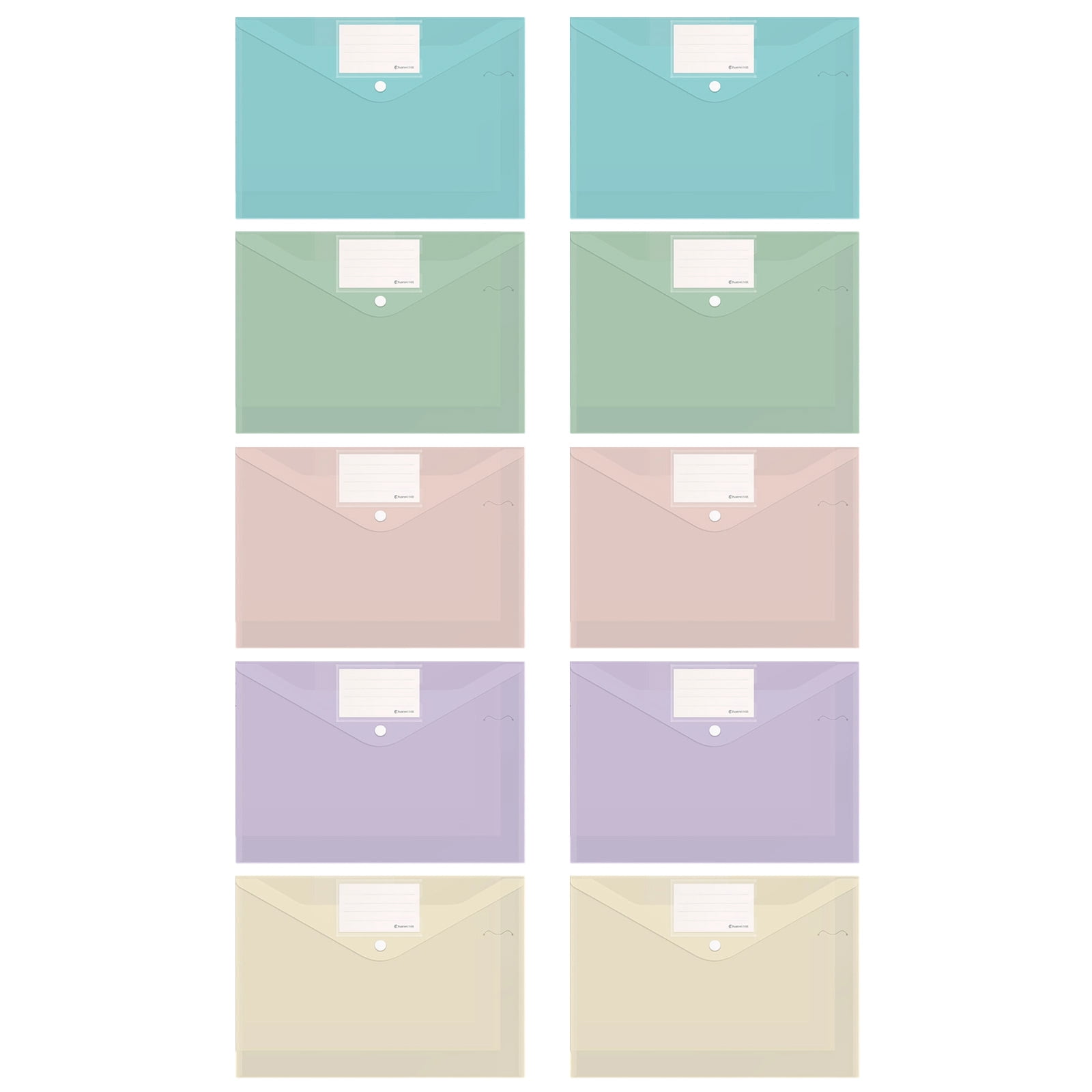 10 Pcs A 4 File Bag Clear Document Wallets File Folders Storage Bag ...