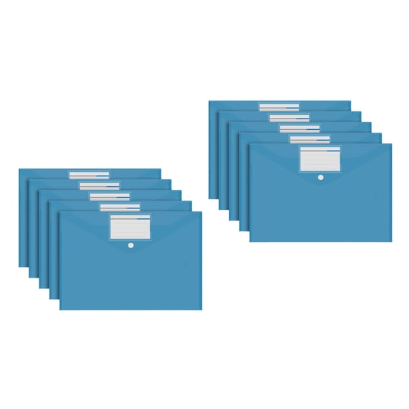 10 Pcs A 4 File Bag Clear Document Wallets File Folders Storage Bag ...