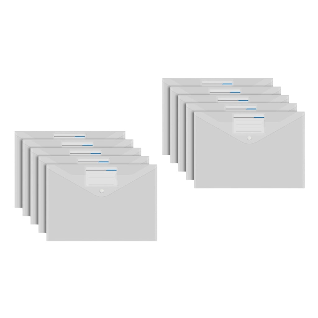10 Pcs A4 Document Bag File Folders File Organiser File Bag for School ...