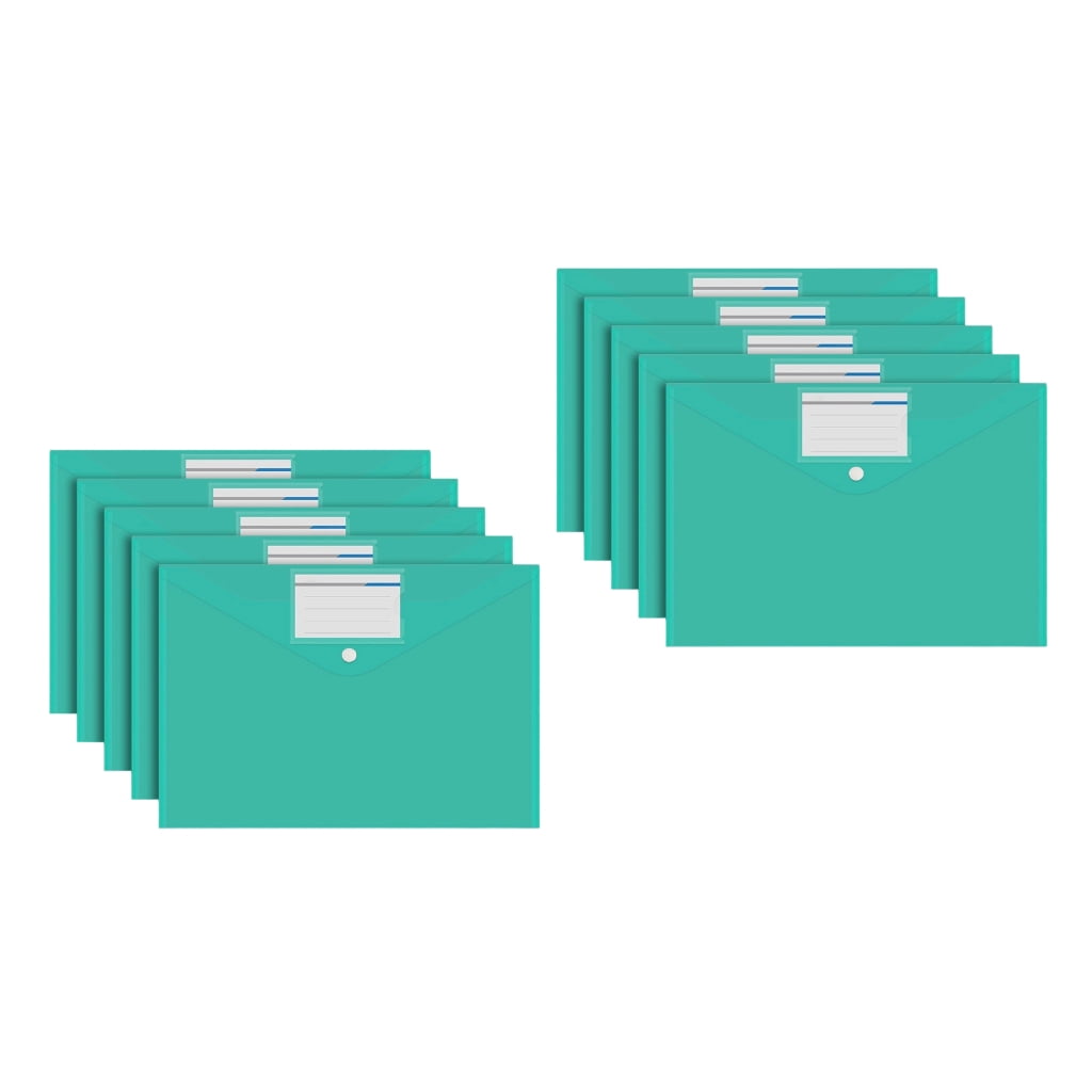 10 Pcs A4 Document Bag File Folders File Organiser File Bag for School ...