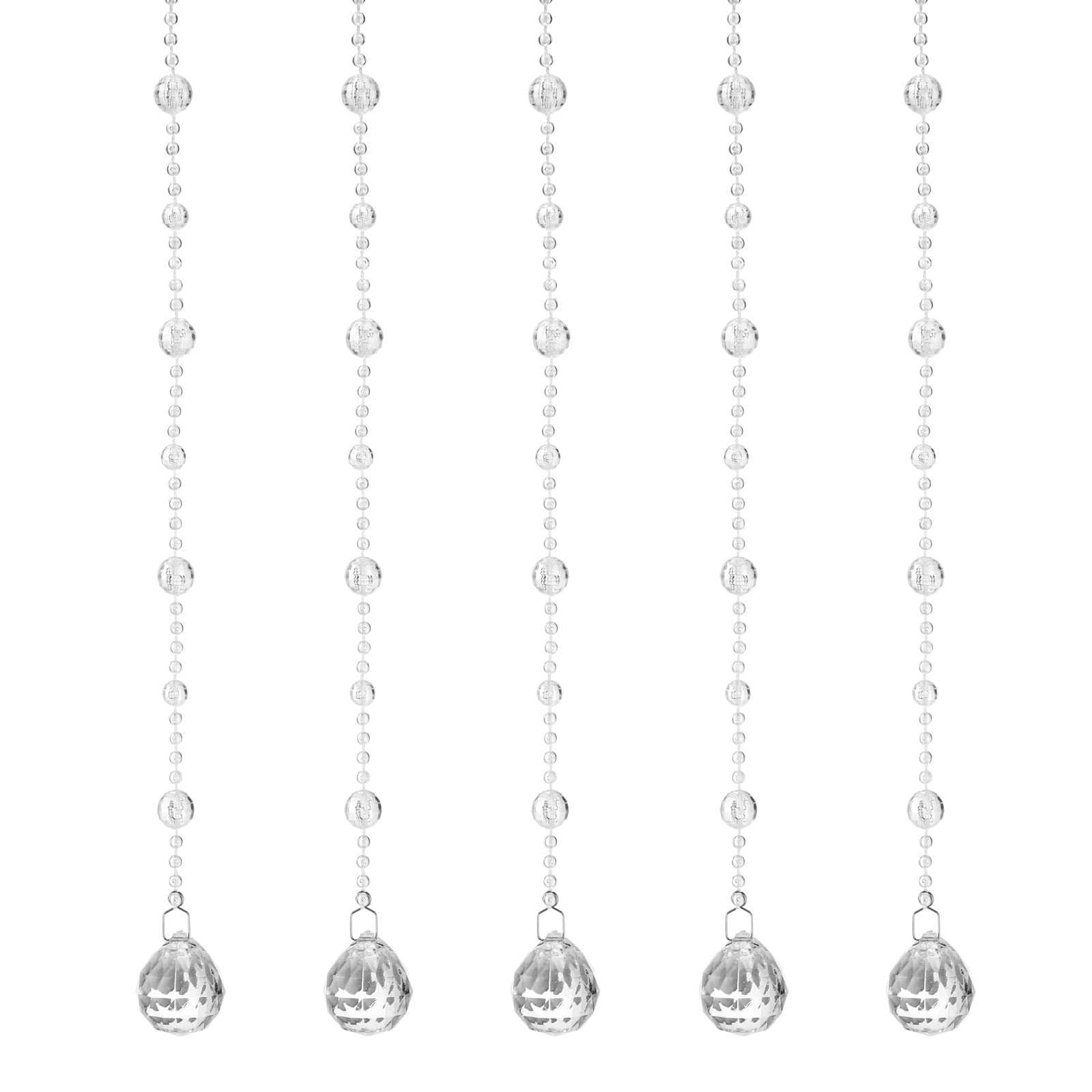 10 Pcs Acrylic Crystal Garland Strands, Clear Crystal Beads Strands ...