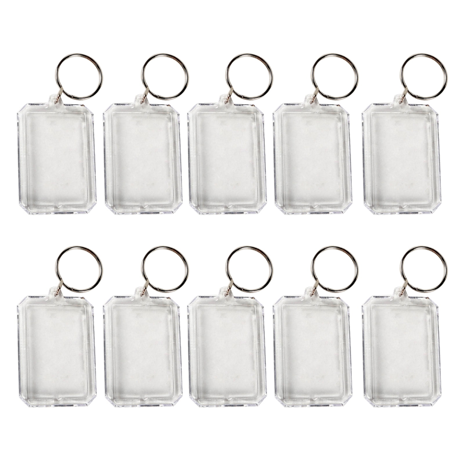 10 Pcs Acrylic Photo Frame Keychain Clear Picture Keychain Acrylic ...