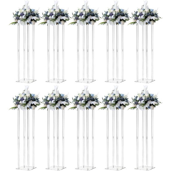 10 Pcs Acrylic Vases Wedding Centerpieces for Tables,Clear Column ...