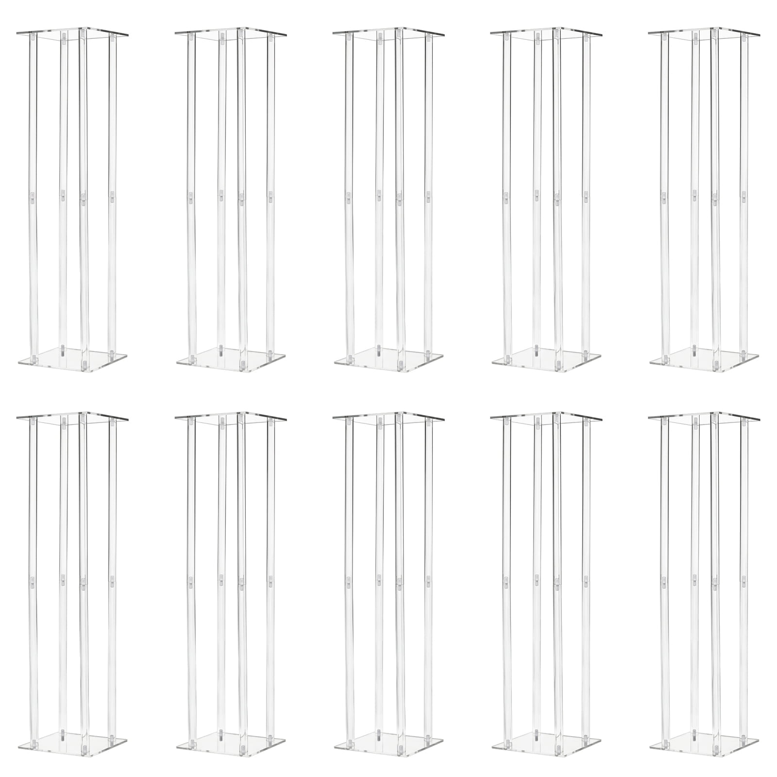10 Pcs Acrylic Wedding Vases Centerpieces for Tables,Clear Column ...