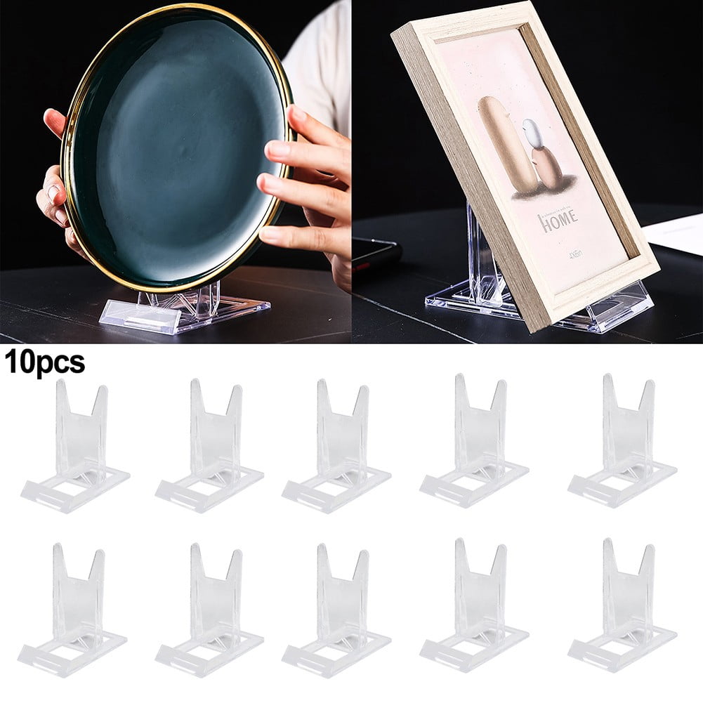 10 Pcs Adjustable Acrylic Display Stand Photo Frame Stand - Walmart.com