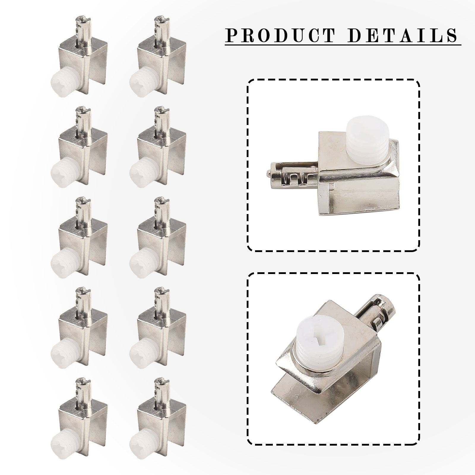 10 Pcs Adjustable Glass Clamps Glass Brackets With Pin Wall Mounted ...