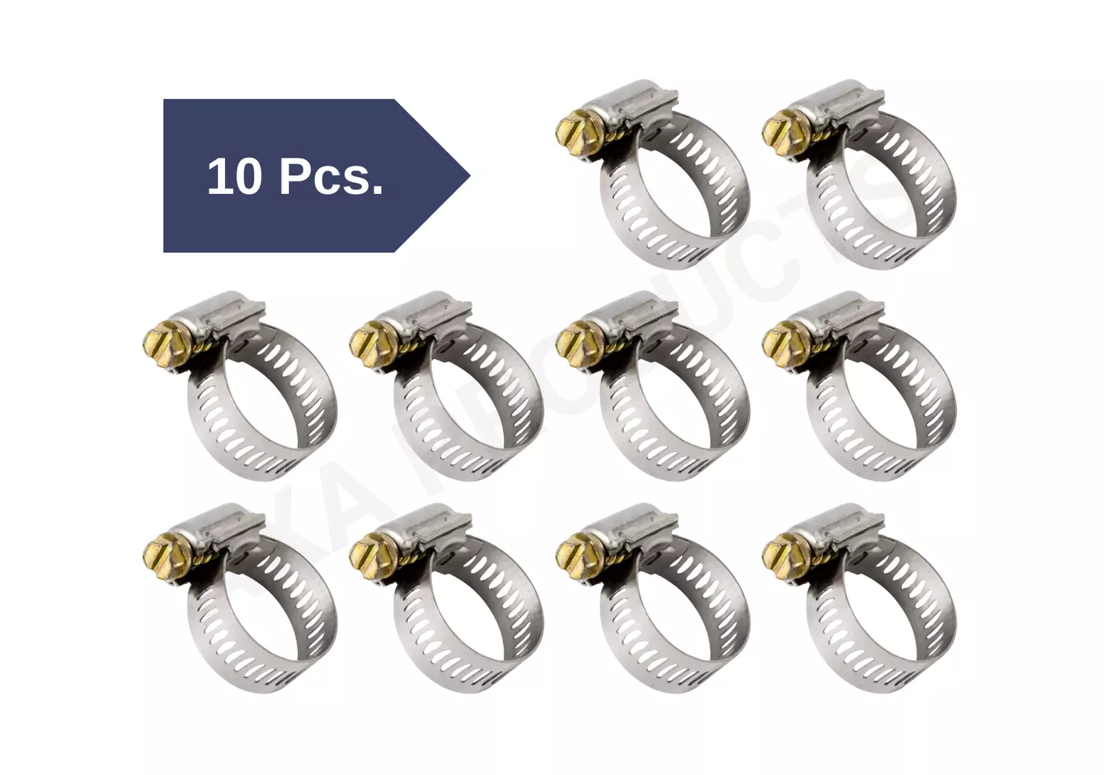 10 Pcs Adjustable Hose Clamps Range 1 3/4 - 2 3/4" – Leak-Proof ...