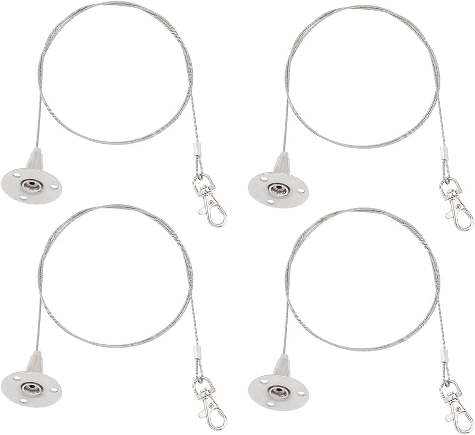 10 Pcs Adjustable Picture Rail Hanging System Stainless Steel Light ...