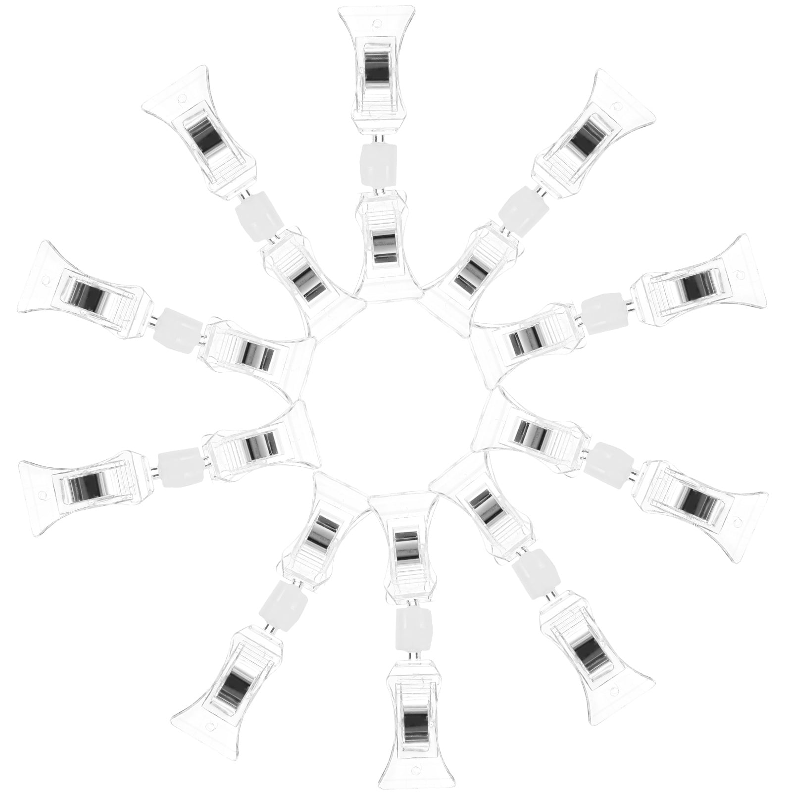 CIMAXIC 10Pcs Practical White Sign Holders Easy Clamp Clips for Shelf ...