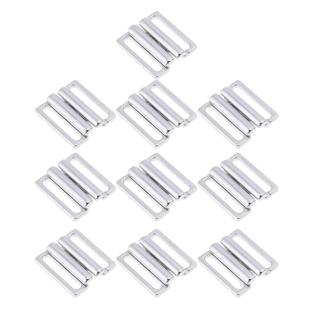 10 Pcs Alloy Bra Strap Sliders Adjuster Hook Clasps Fastener for ...