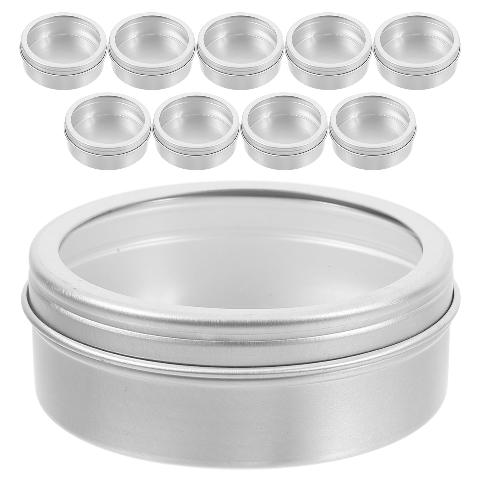 10 Pcs Aluminum Box Pancake Dispenser Reusable Travel Silver - Walmart.com