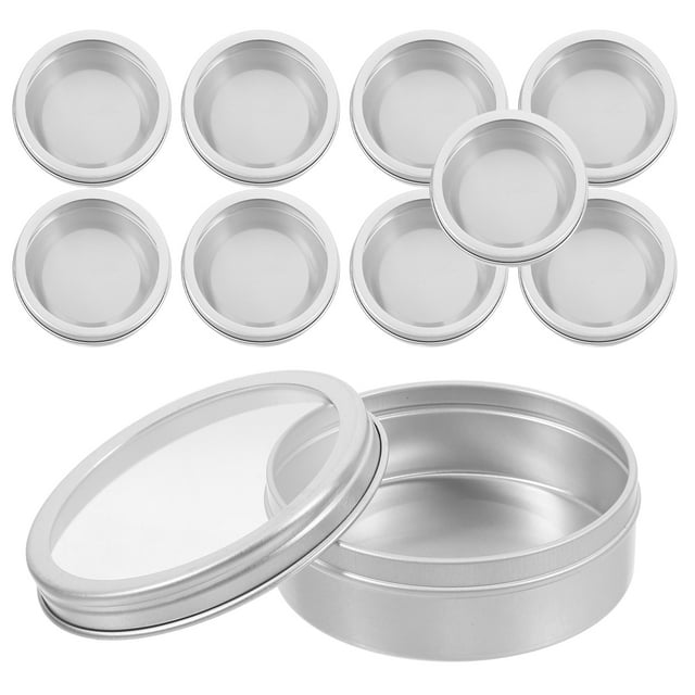 10 Pcs Aluminum Box Scale Tray Rack Foil Weighing Trays Round Pans Gems ...