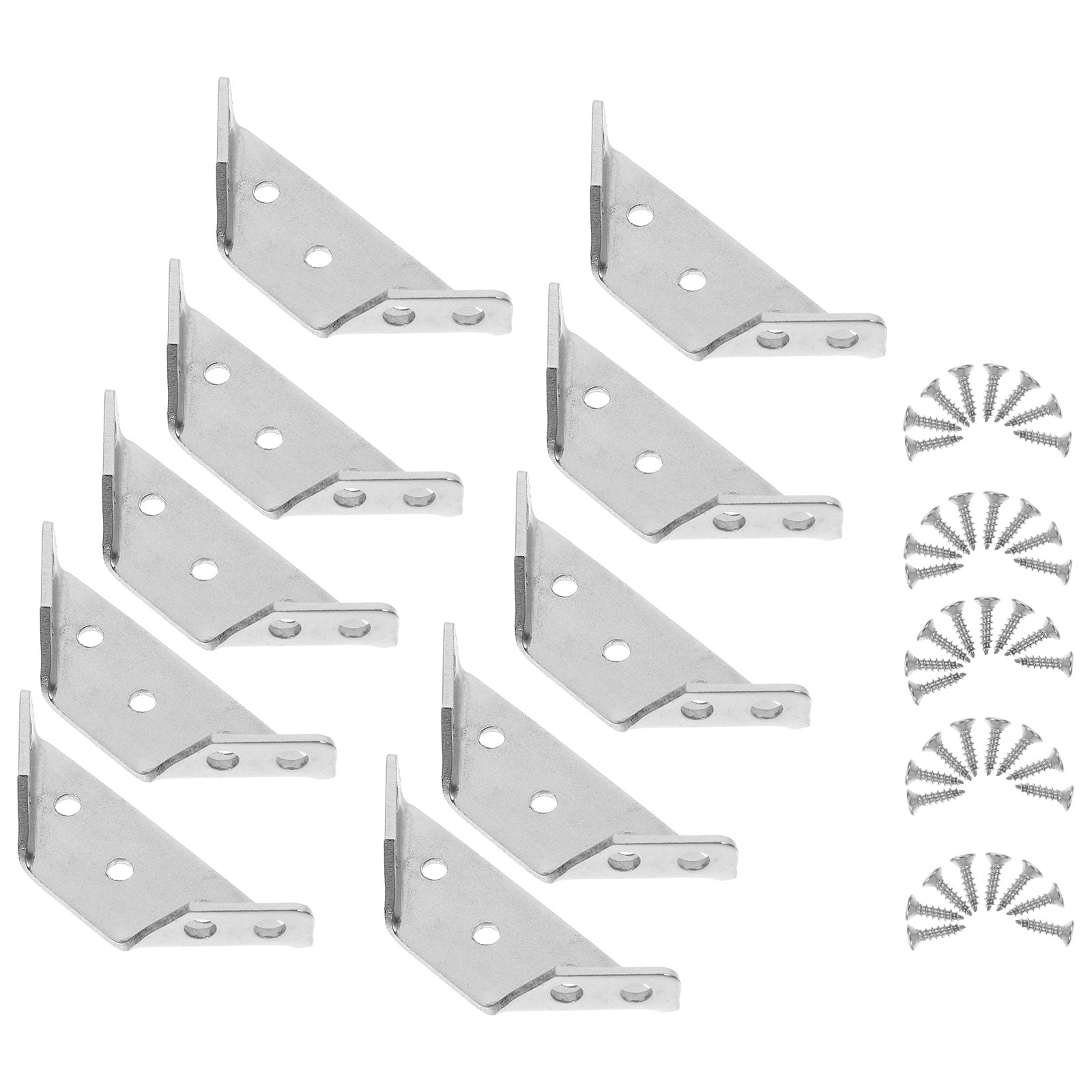 10 Pcs Angle Bracket Home Decor Stainless Steel Brace Furniture ...