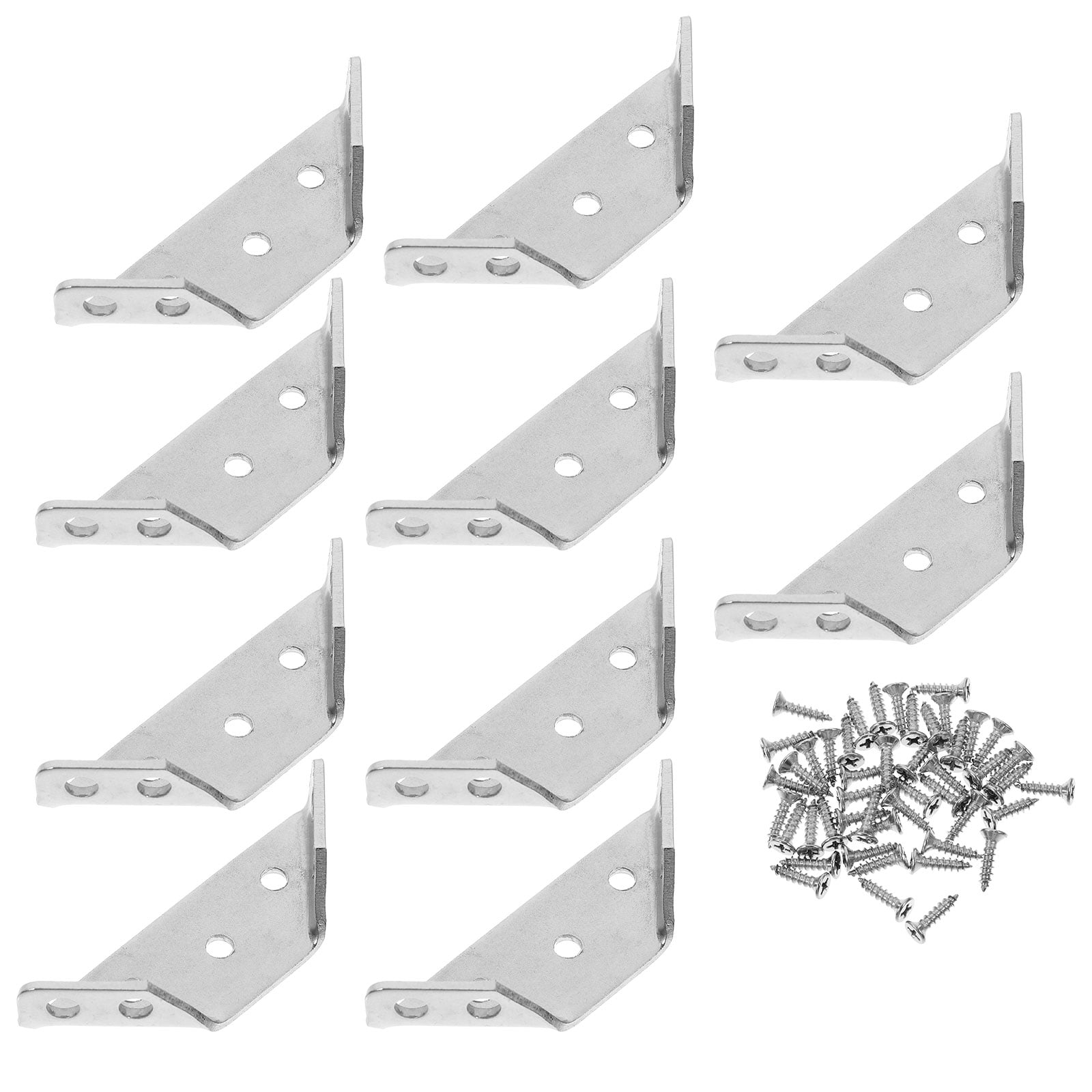 10 Pcs Angle Bracket Stainless Steel Office Decor Home Desk Screen ...