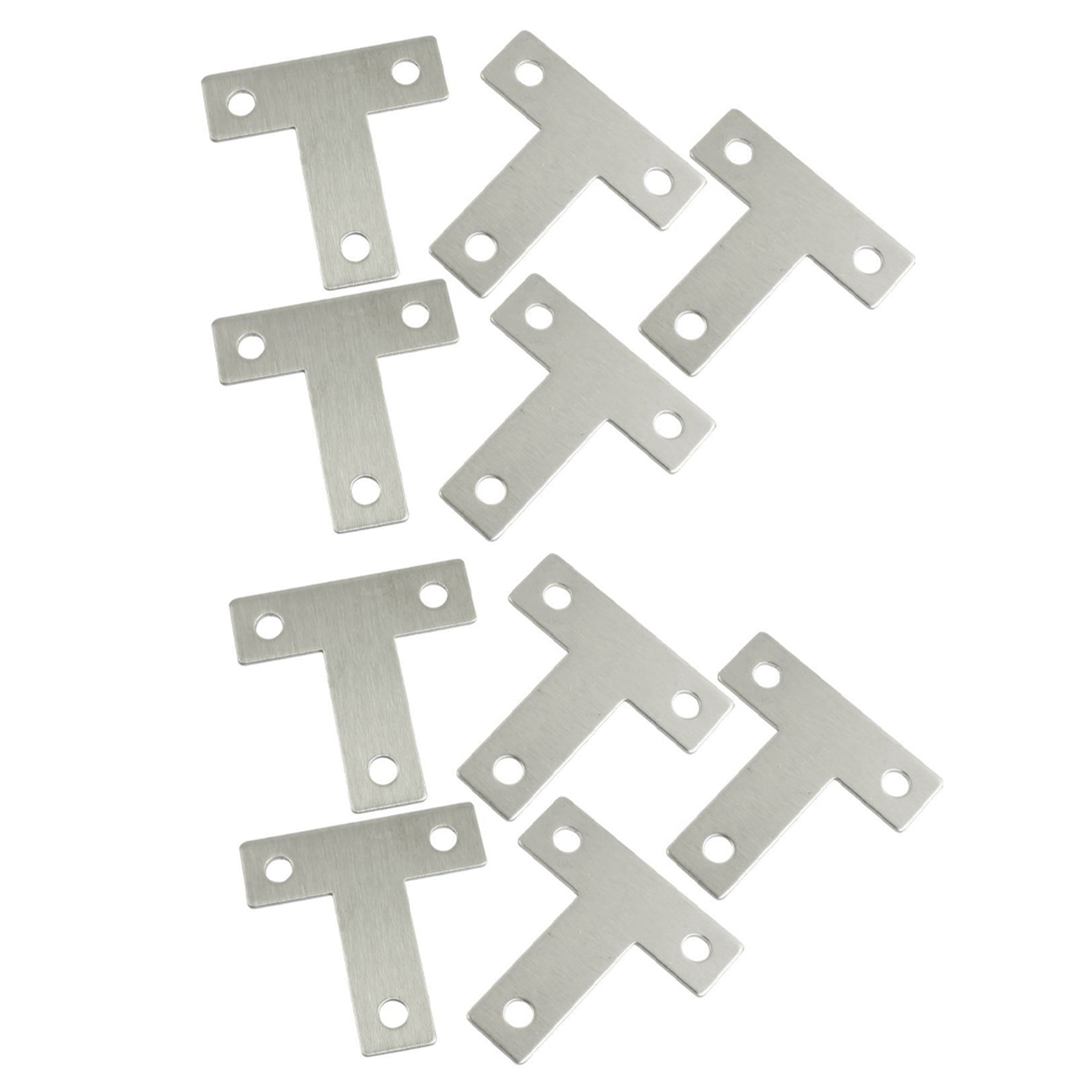 10 Pcs Angle Plate Corner Brace Flat T Shape Repair Bracket 40mm x 40mm ...