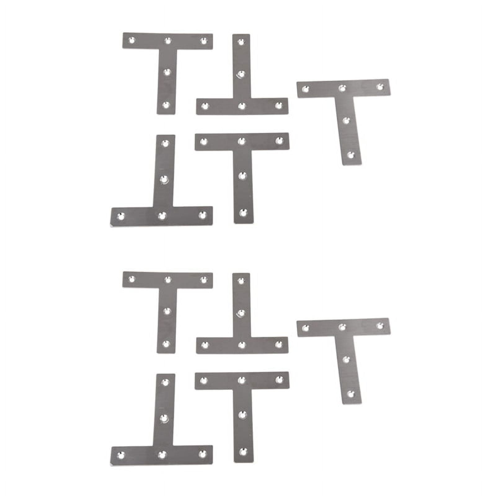10 Pcs Angle Plate Corner Brace Flat T Shape Repair Bracket 80mm x 80mm ...