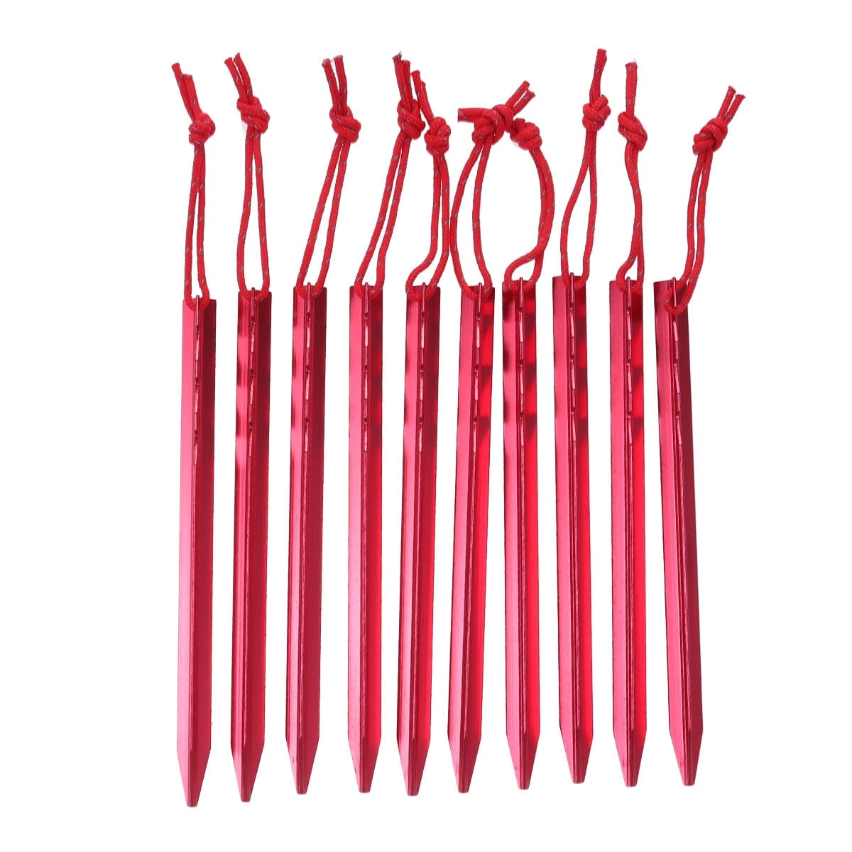 10 Pcs Anti-rust Tent Pegs Stable Tent Pegs 18.00X1.30X1.00CM Red ...