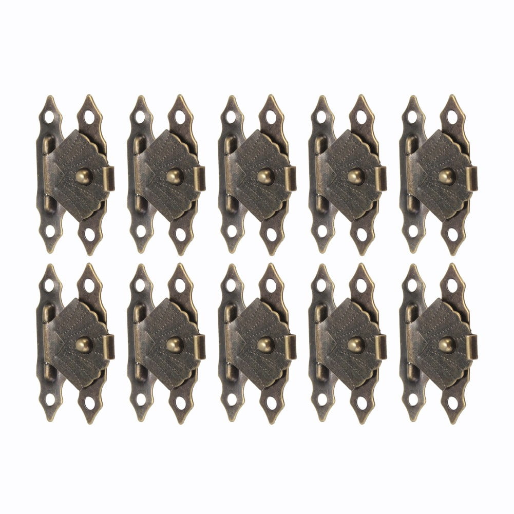 10 Pcs Antique Bronze Iron Jewelry Box Padlock Hasps Latch Clasp Lock ...