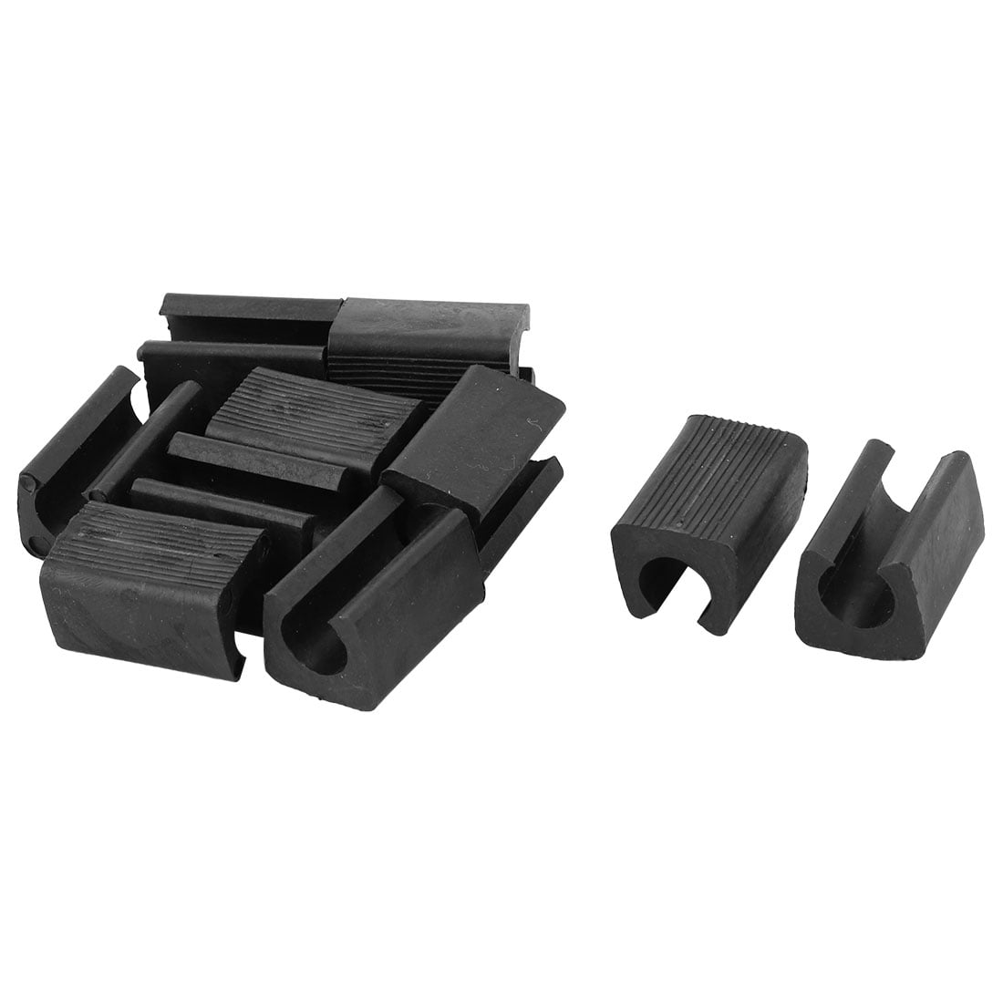 10 Pcs Antislip PE U Shape 10mm Chair Foot Cover Table Leg Protector ...