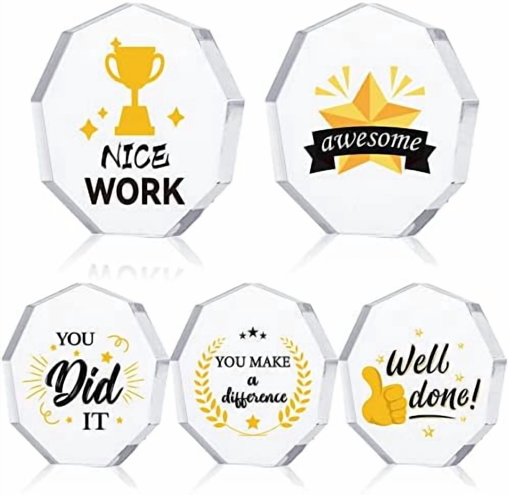 10 Pcs Appreciation Acrylic Awards Mini Trophies Bulk Employee ...