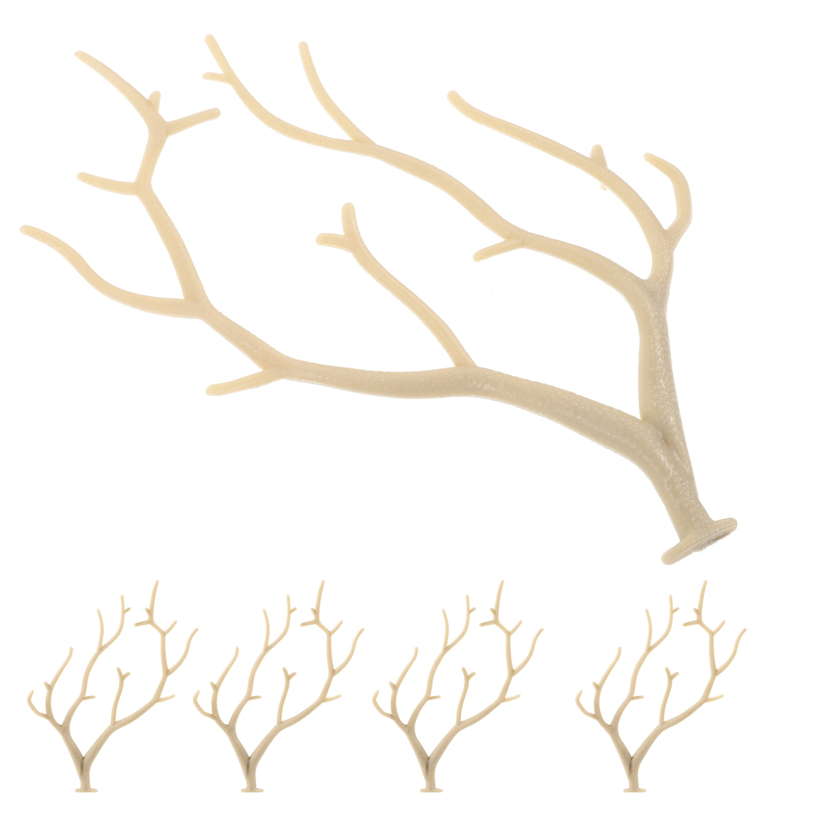 10 Pcs Artificial Antler Shaped Tree Branch Branches Plants Fake Beige ...