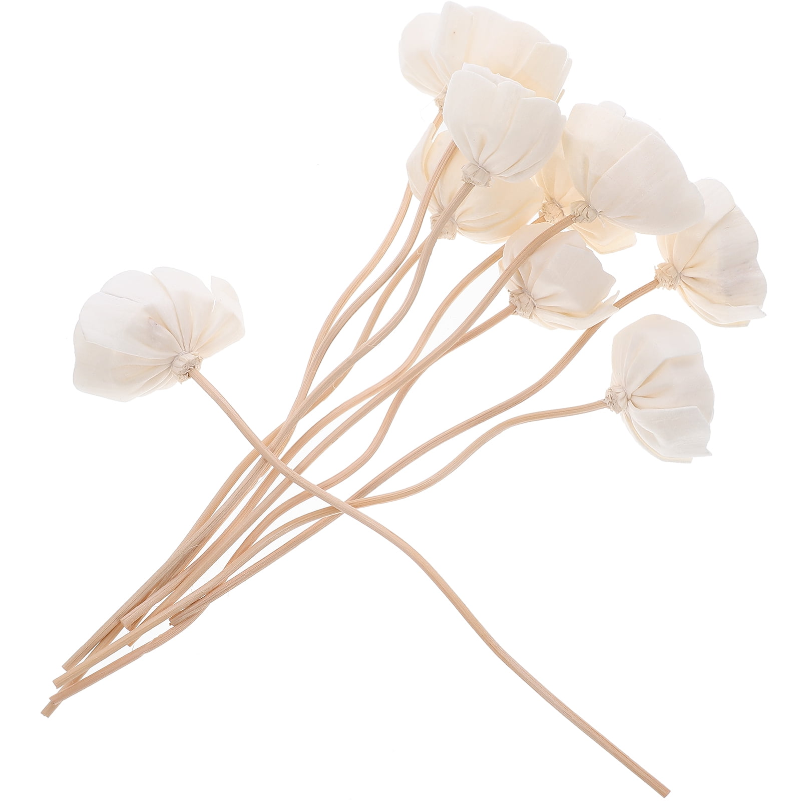 10 Pcs Artificial Base Aromatherapy Rattan Kitchen Sticks White ...
