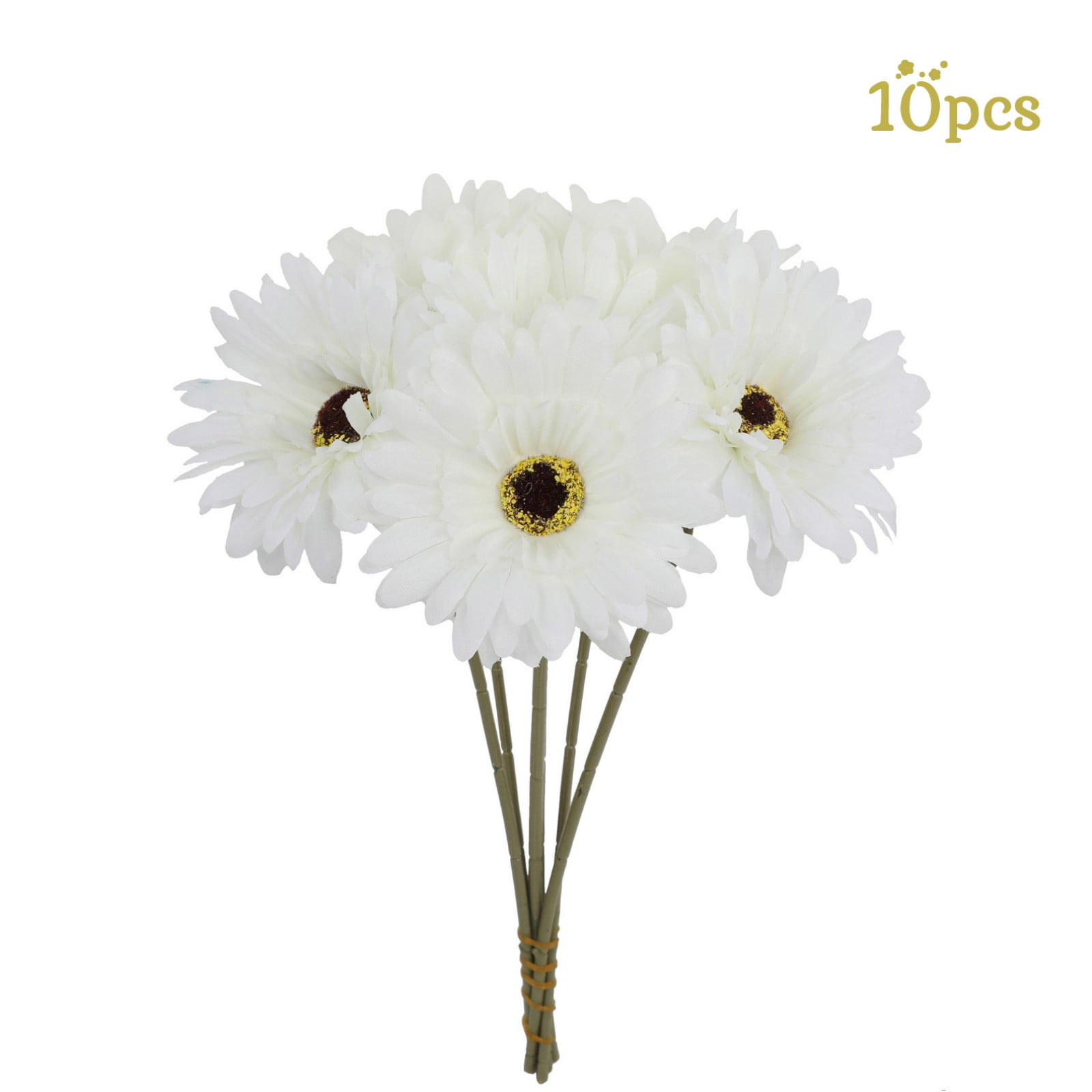 10 Pcs Artificial Daisies Flower Fake Gerbera Daisy Faux Bouquet ...