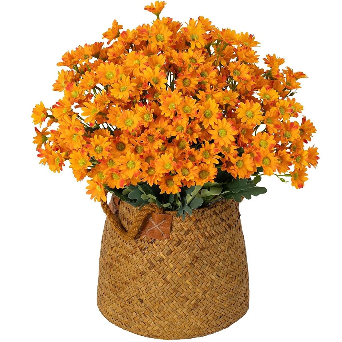 10 Pcs Artificial Flowers for Outdoors,Tutuviw Faux Mums,UV Resistant ...