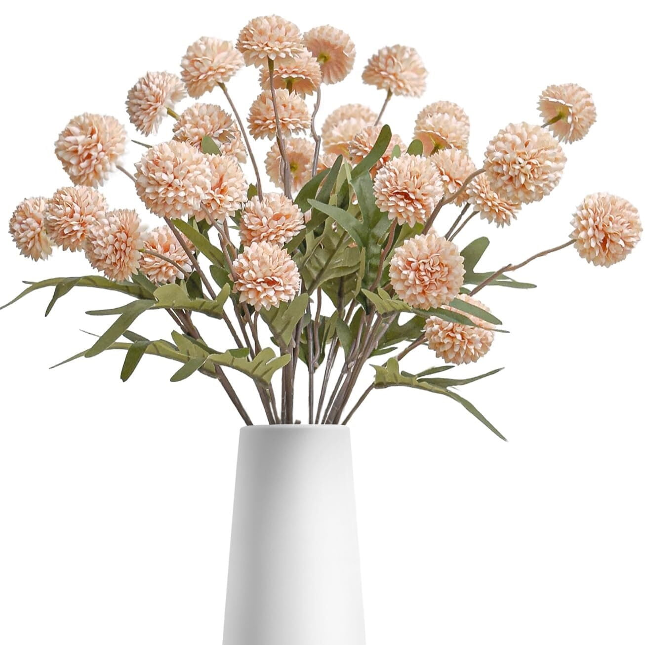 10 Pcs Artificial Flowers Pompon Mum Fake Flowers, Faux Small Mini ...